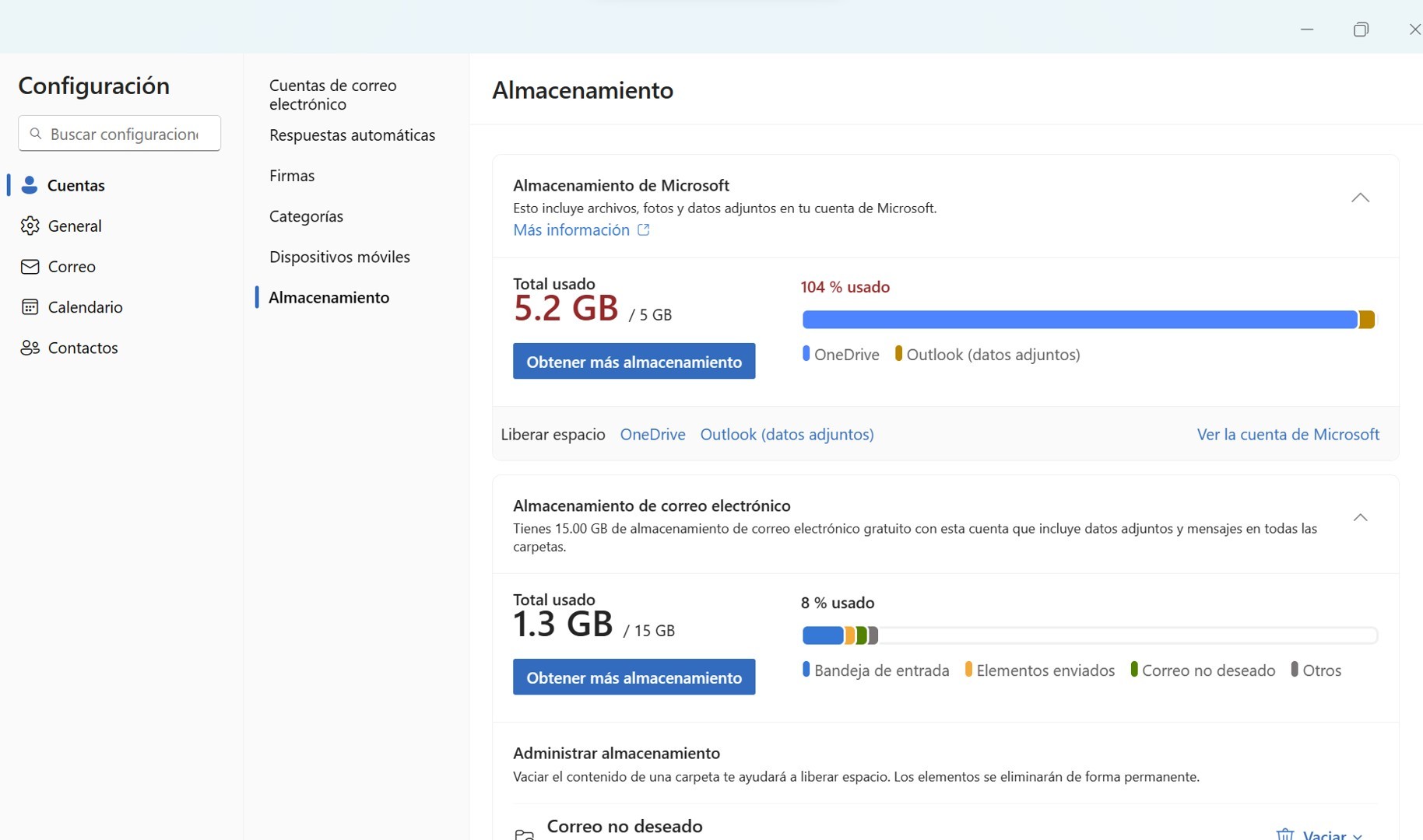 ¿Cómo cambiar el almacenamiento de mi correo hotmail de one drive al ...
