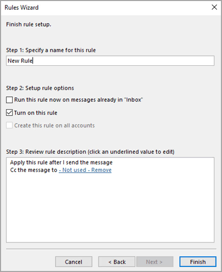 How to automatically copy myself on all outgoing emails in the NEW ...