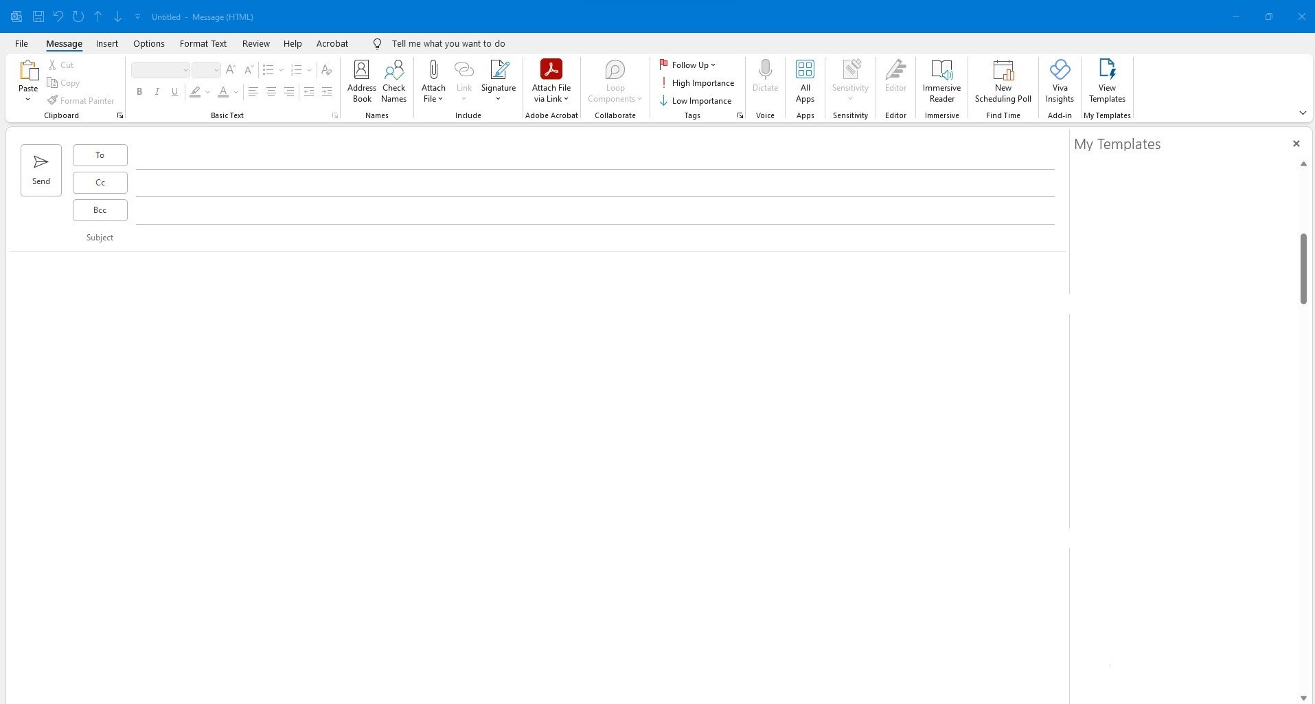 Viva Insights and View Templates Buttons constantly swapping positions ...