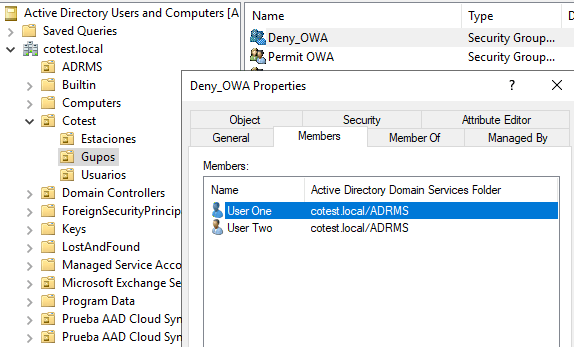 How to block OWA externally for specific AD Group - Microsoft Q&A