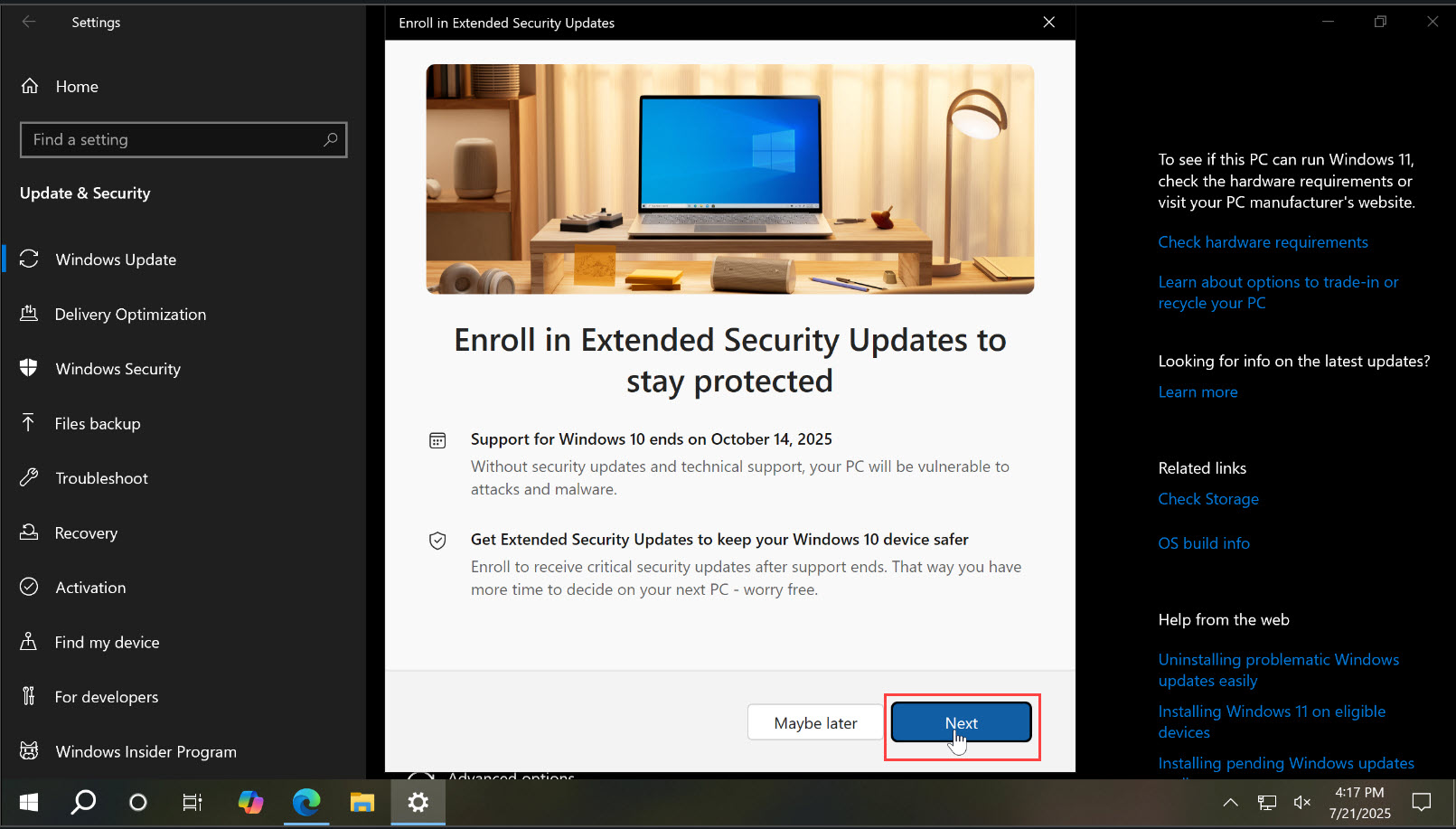 How to enroll Windows 10 in Extended Security Updates - ARTICLE ...