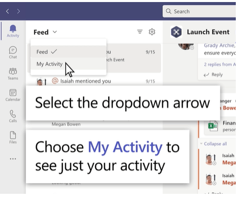 How can I see My Activity or My Feed in Teams? - Microsoft Q&A
