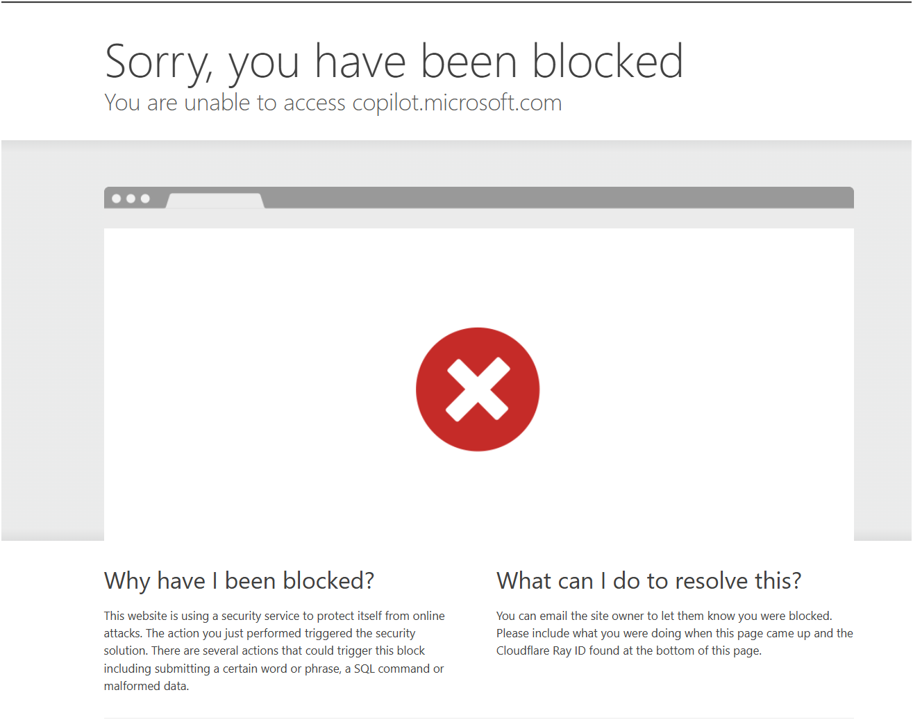Why did I get blocked from using copilot - Microsoft Q&A