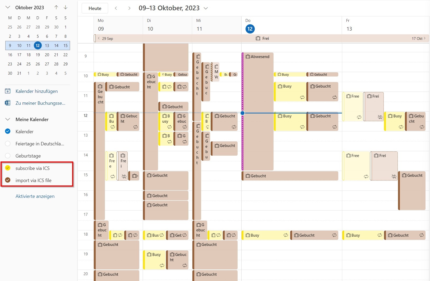 Outlook shared calender html differs from ics - Microsoft Q&A
