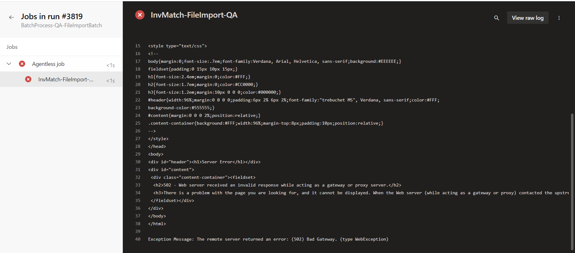 Why are we getting 502 errors in the Azure function deployment link? Is ... Why are we getting 502 errors in the Azure function deployment link? Is ...