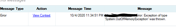 Script Task Exception Of Type System Outofmemoryexception Was Thrown