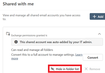 Issue with removing shared mailbox on New outlook - Microsoft Q&A