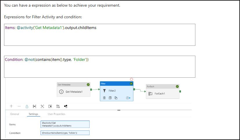 How to ignore folders in a For Each copy activity - Microsoft Q&A