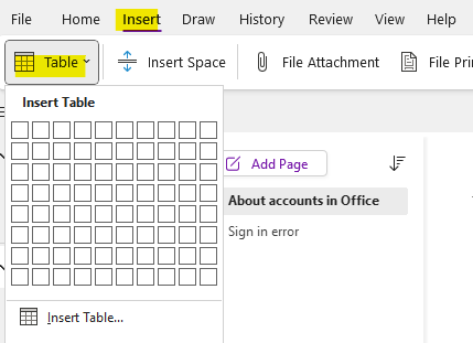 OneNote: drawing in a table - Microsoft Q&A