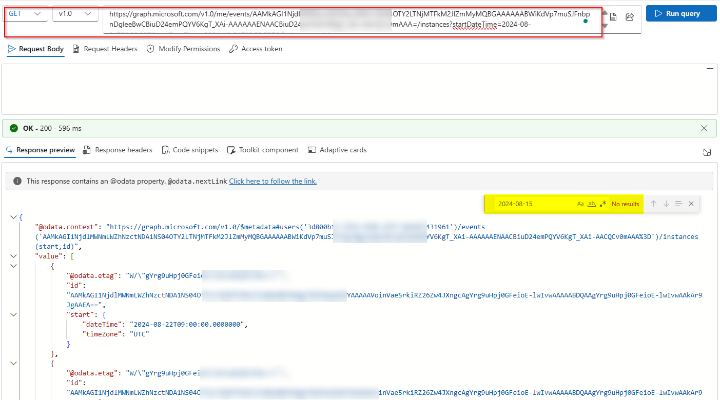 does create event graph api support for creating recurring event with exception date(EXDATE) and ...