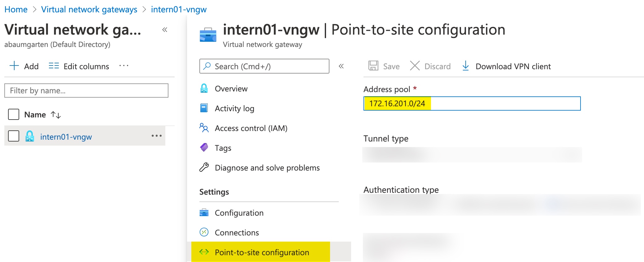 Azure VPN P2S Point-To-Site - Microsoft Q&A