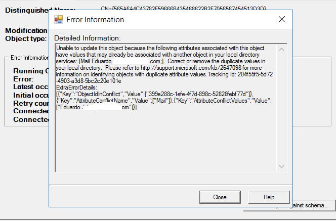 Data Mismatch Error Mail Unable To Identify Duplicate Microsoft Qanda