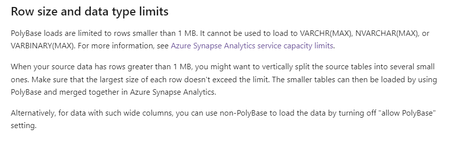 Getting error with Polybase in synapse analytics - Microsoft Q&A Getting error with Polybase in synapse analytics - Microsoft Q&A