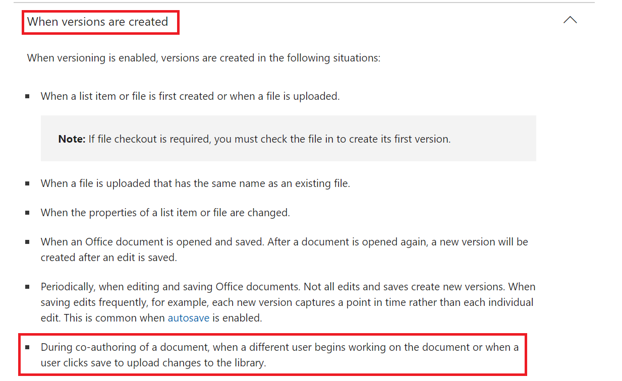 SharePoint 365 Co-authoring: Versioning Comments - Microsoft Q&A