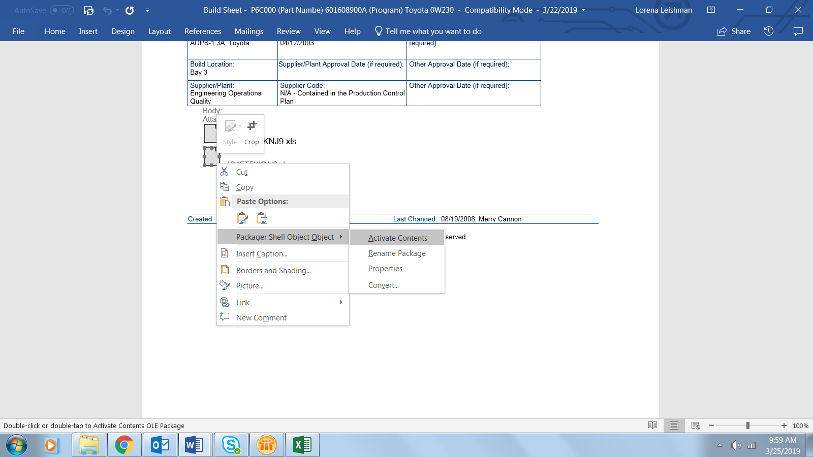 Office has blocked access to the following embedded object to keep you ...