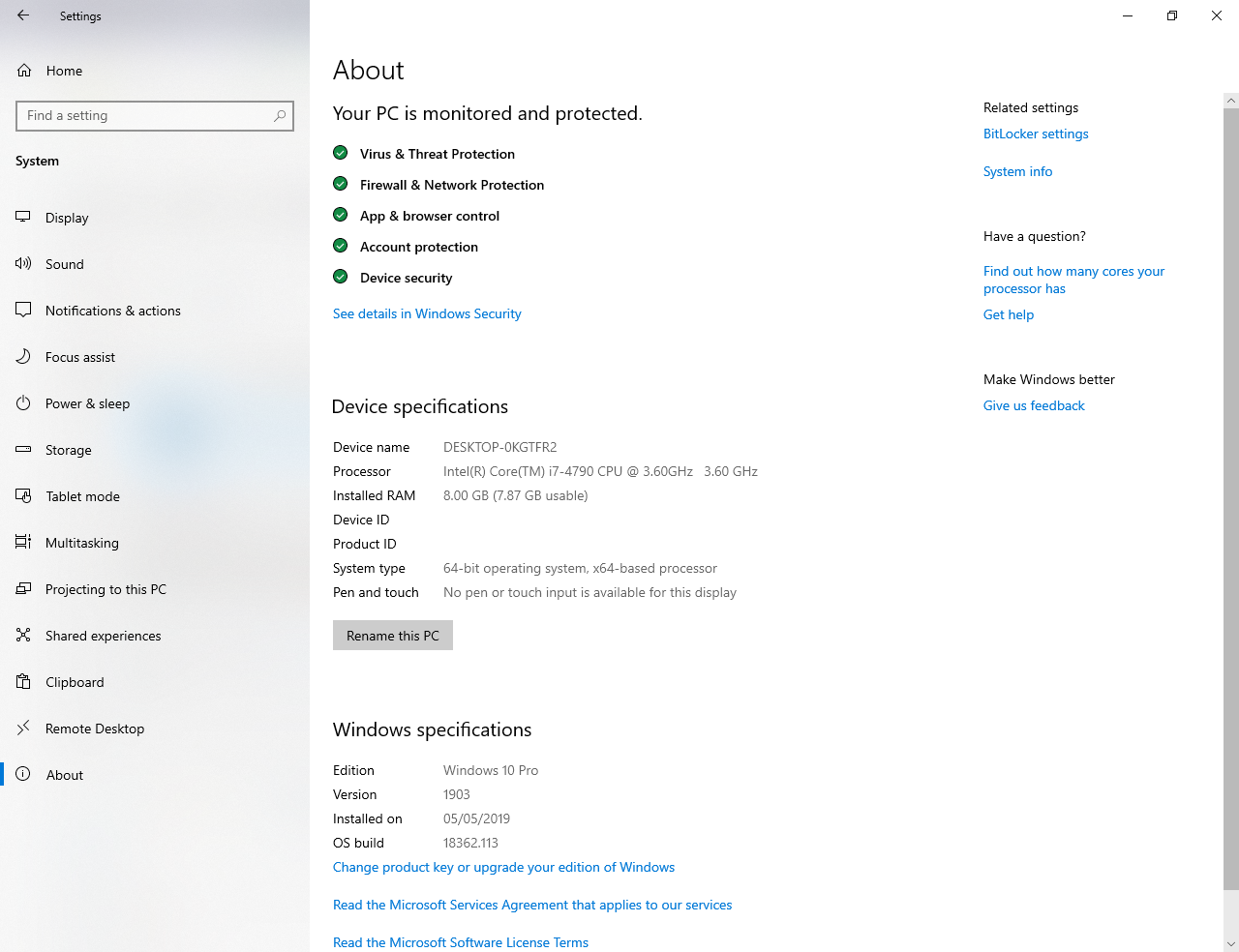Windows 10 Version 1903 Microsoft Q A