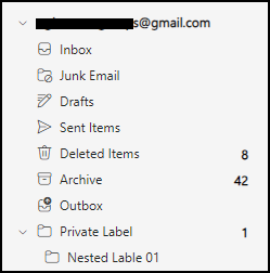 Label not syncing from my gmail to MS Outlook - Microsoft Q&A