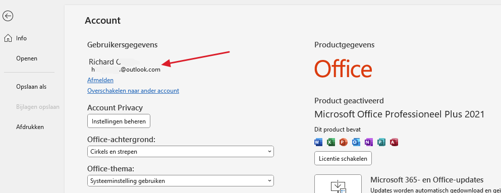 Office 2021 Outlook regularly changes my user information on Office ...