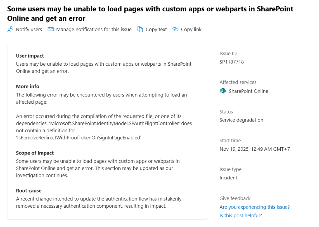 SharePoint Online intermittently failing to load list data and custom ...