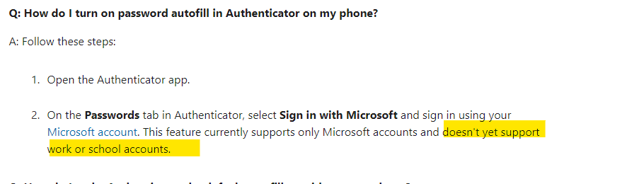 How do you sign in to the authenticator app with a work account ...