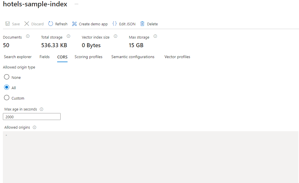 Azure Open AI - no search indexes found for this resource error - Microsoft Q&A
