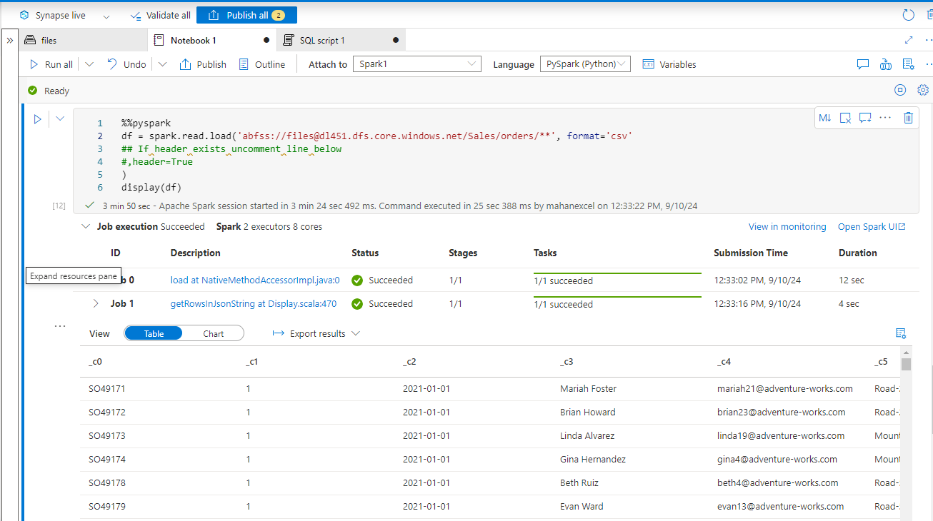 Files In The Data Lake Getting Skipped When Try To Query The Multiple Csv Files Under A Main
