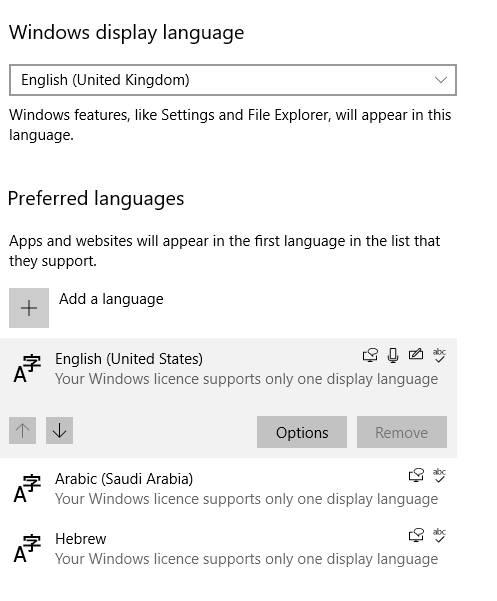 Language Preferences on Taskbar - Microsoft Q&A