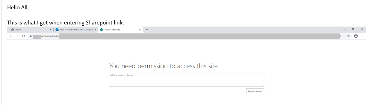 1 of the 3rd parties unable to access even though added successfully ...