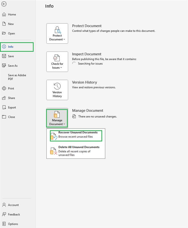 Deleted my work in Word Document - Microsoft Q&A