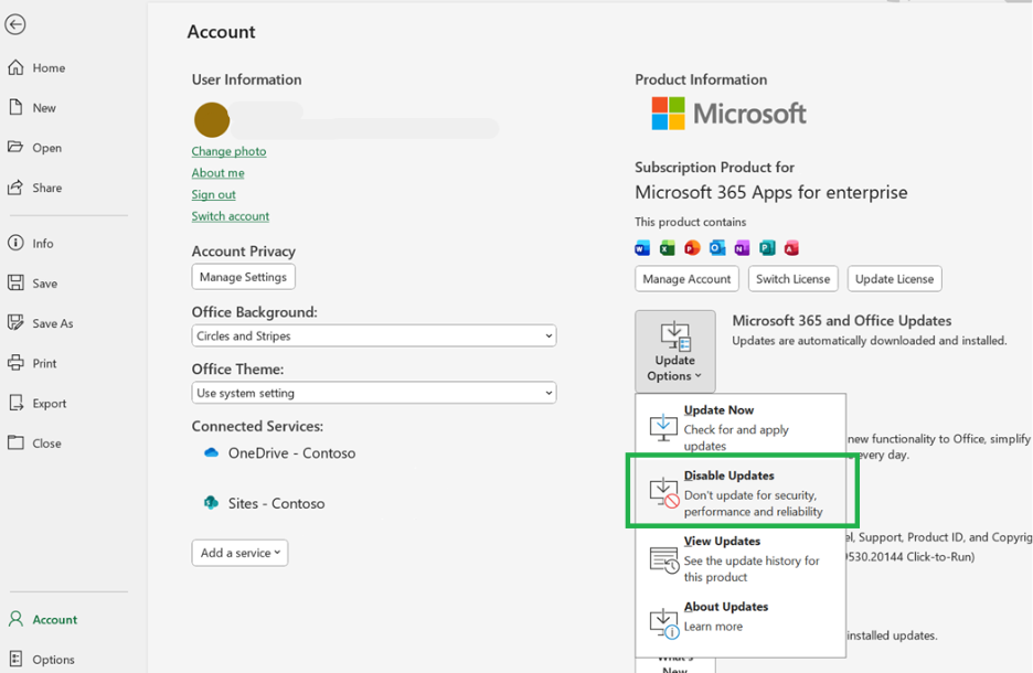 I need the ability to postpone an automated Microsoft 365 update when I ...