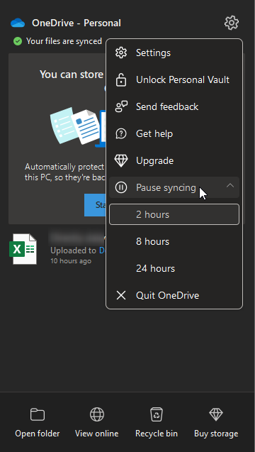 Onedrive storage exceeded, how to stop documents syncing to it ...