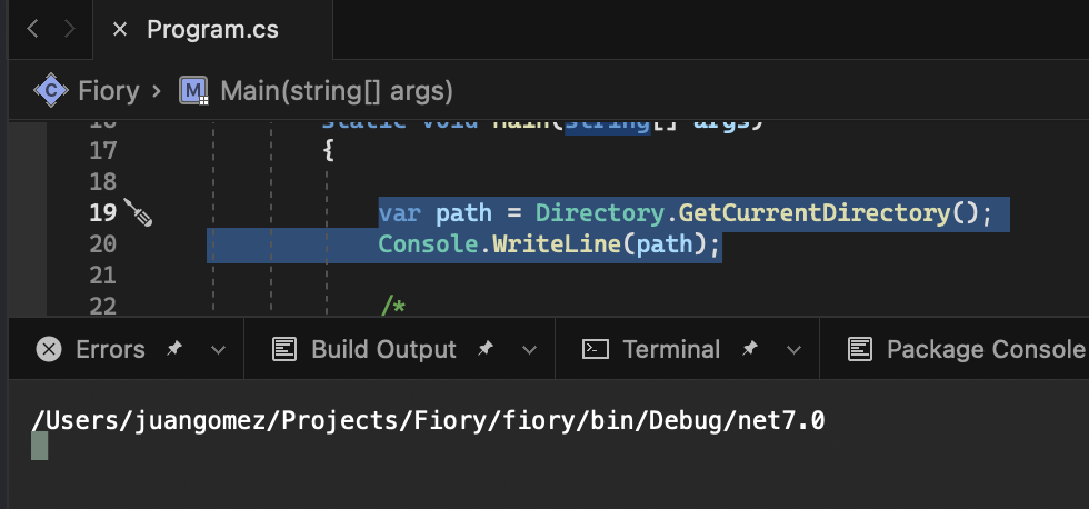 Macos Console Application Issue Recognizing The File Path Microsoft Qanda