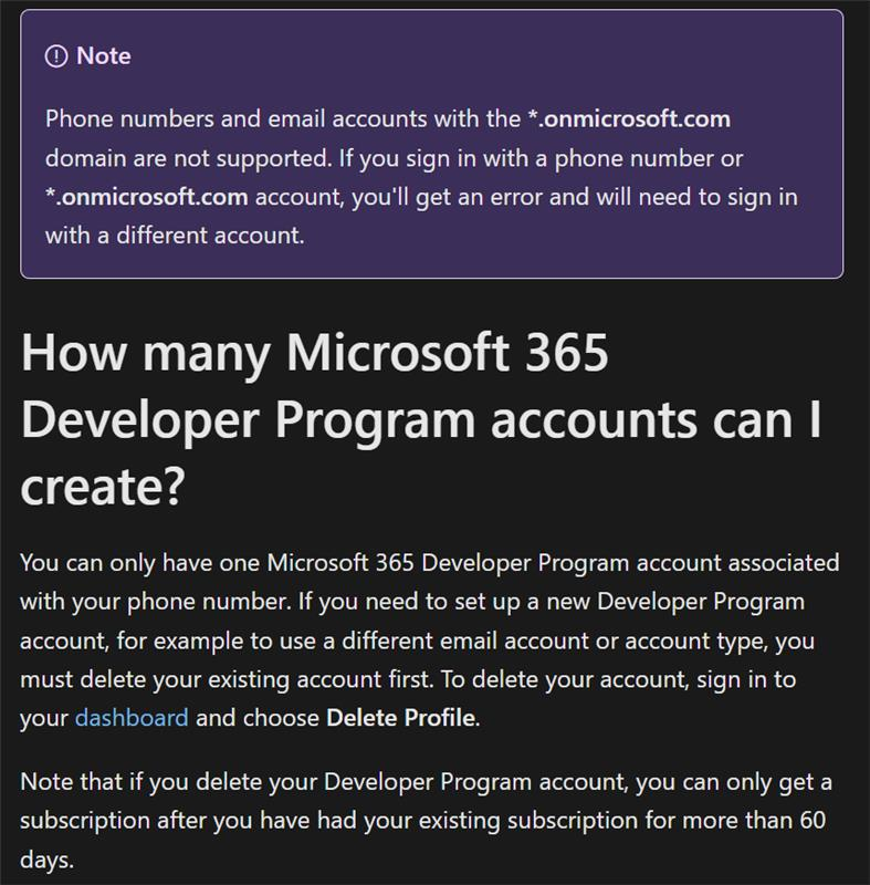 Request to reset Microsoft 365 Developer Program eligibility flag ...