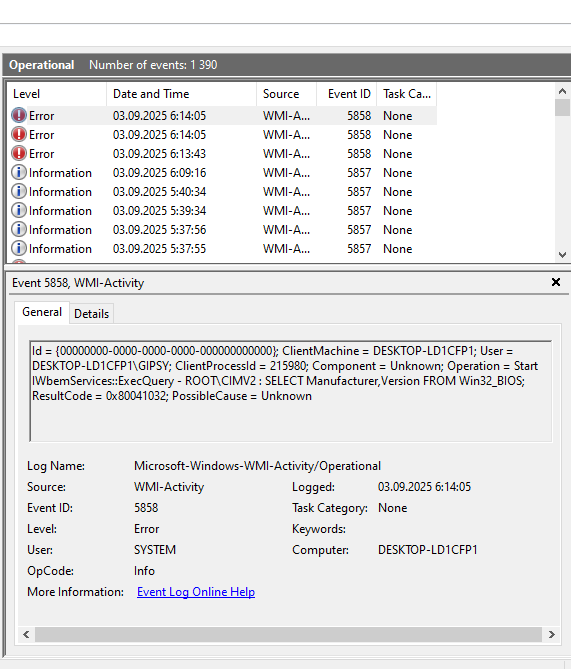 WMI spiking in task manager - Microsoft Q&A