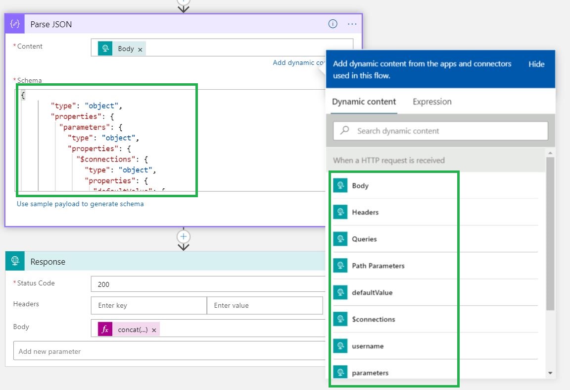 Reference Logic App Parameter Name Microsoft Qanda