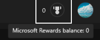My Microsoft Rewards in the Search bar shows 0 - Microsoft Q&A