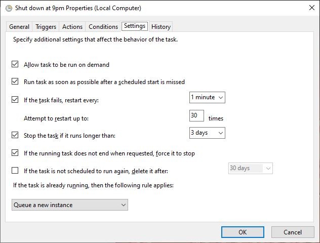 task scheduler "disabled" issue, trying to fix. windows 10 home ...