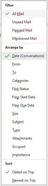 Trying to print an email thread in chronological order from oldest to newest on Outlook for web ...