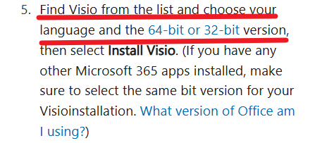 i need visio, 32 bit version, i don't know how to install it ...