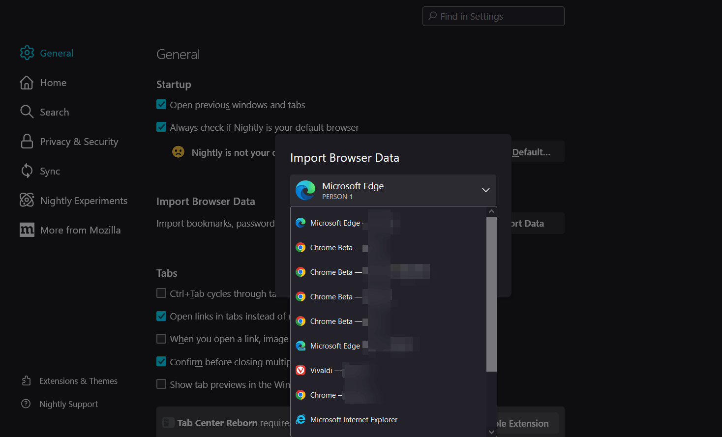 Why microsoft edge cannot import data from other browsers than chrome or firefox or other chrome ...