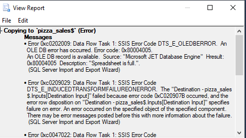 i am importing this excel file but i am stuck with this error ...