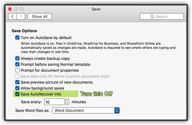 Turn AutoSave off by default - Microsoft Q&A