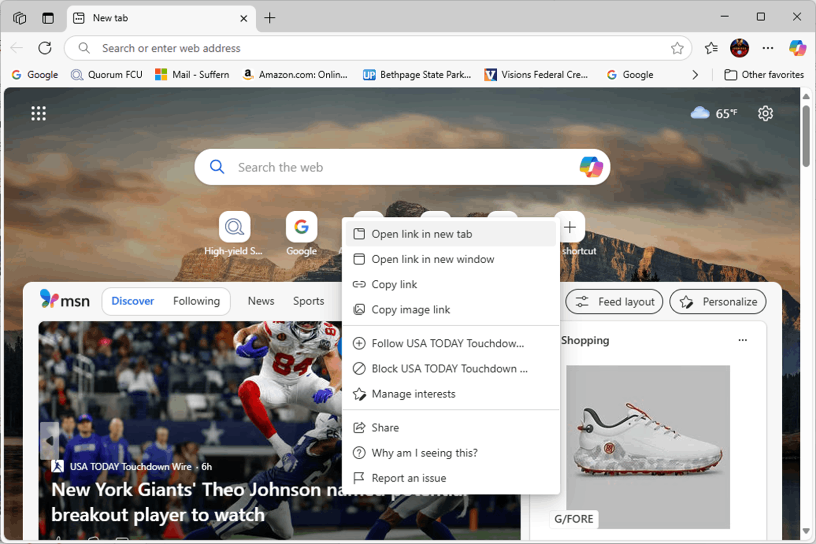 How to remain on startup tab after right-clicking link? - Microsoft Q&A