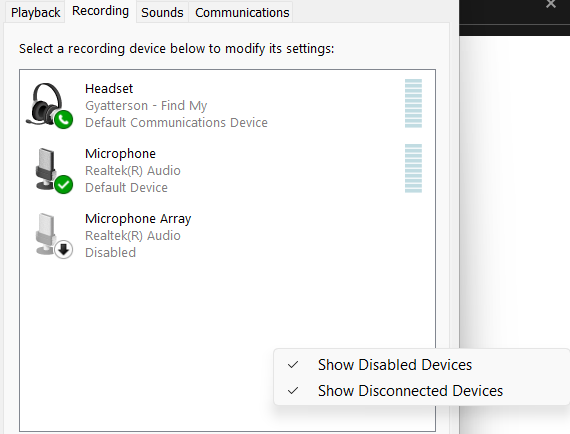How to fix microphone considered as other devices but no where to be ...