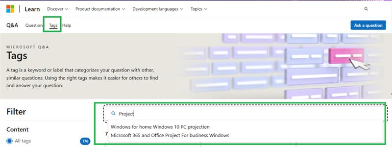 Where is the Q&A/discussion about Microsoft Project (desktop)? - Microsoft Q&A