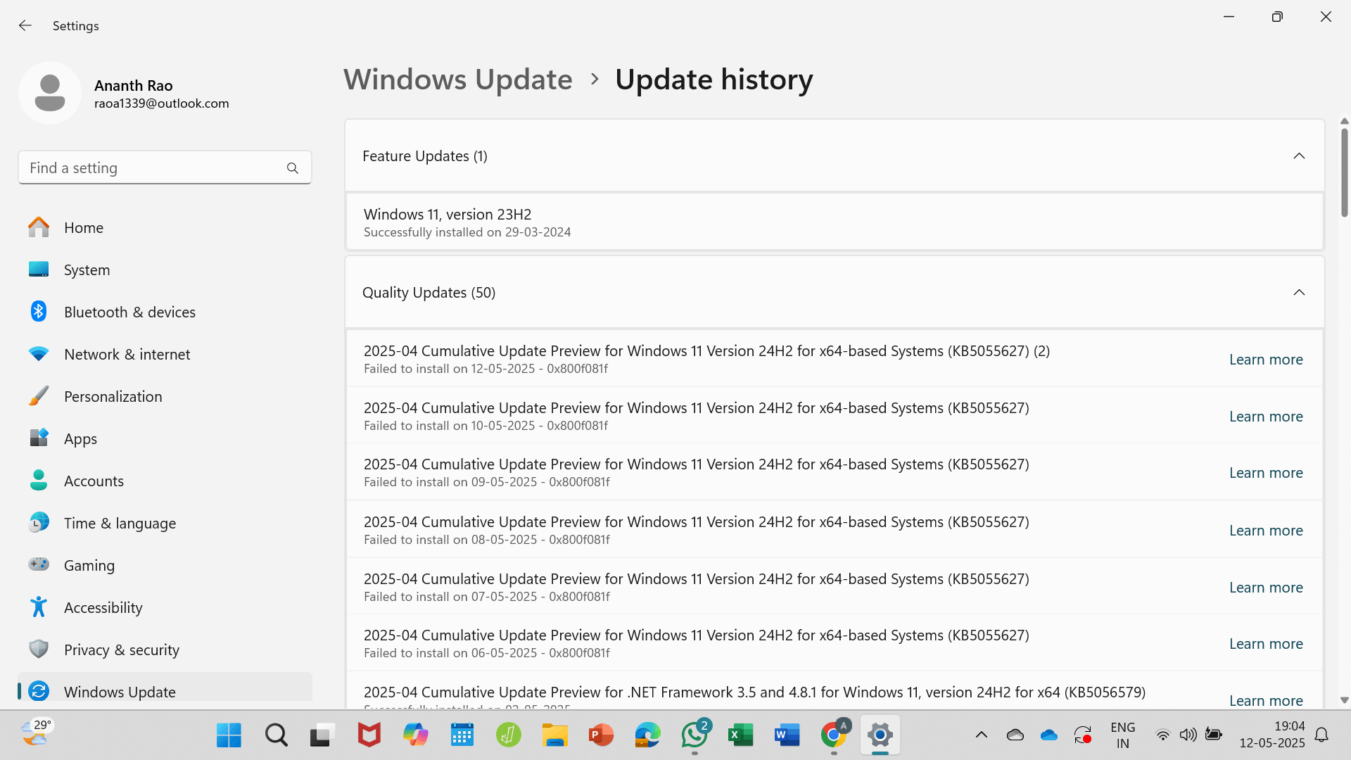 Windowss Update down load issue - Microsoft Q&A