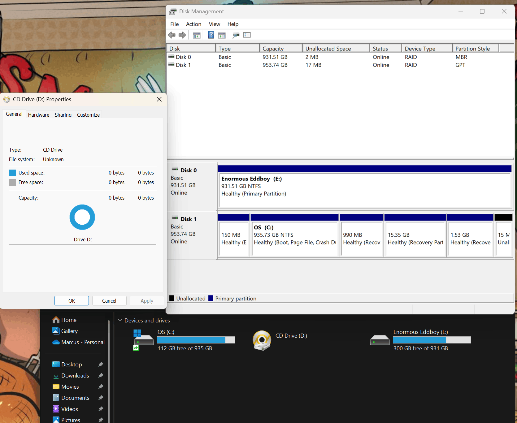 D Drive Suddenly showing up as a CD Drive after working for 4 years as ...