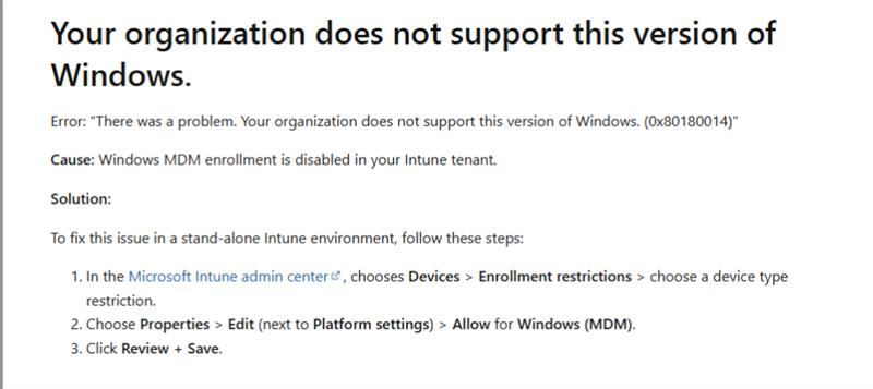 I can't login to my school via 'Access work or school' in settings ...