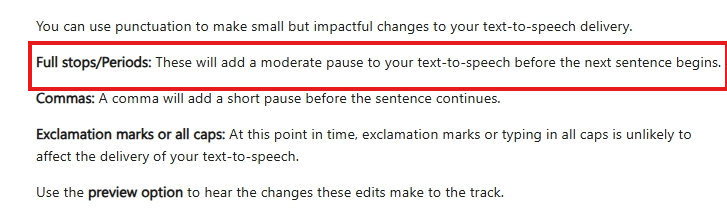 How Clipchamp's text-to-speech feature adds pauses? - Microsoft Q&A