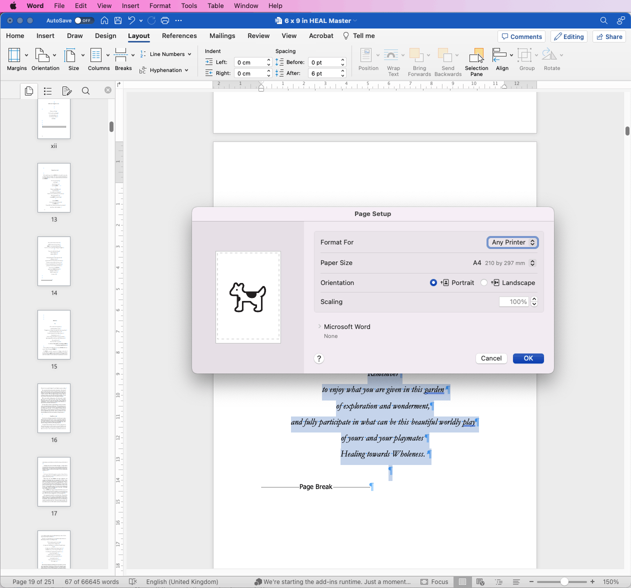 Layout Options are greyed out and unavailable in MS Word - Microsoft Q&A
